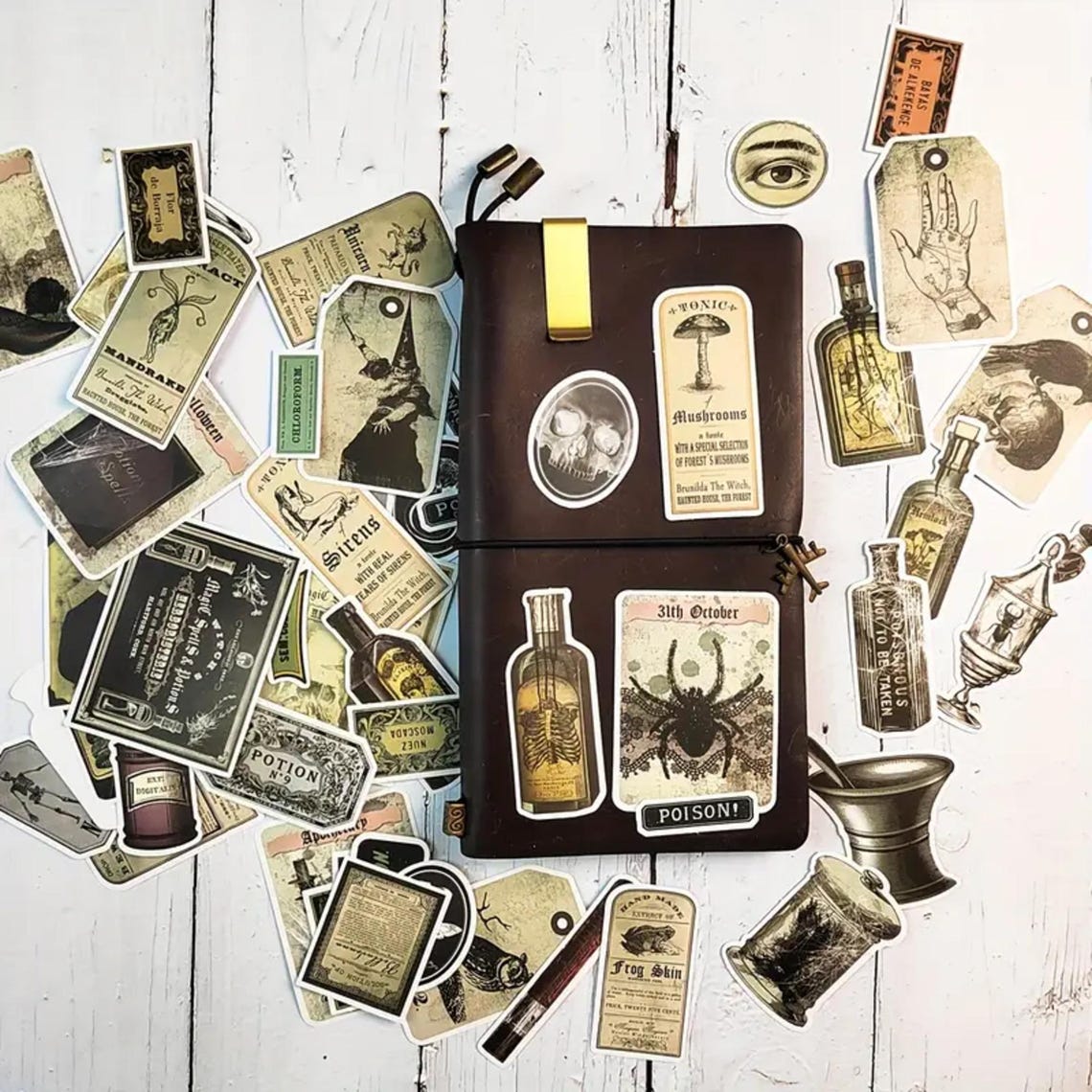 50 Poison Stickers, Assorted Self Adhesive Waterproof Stickers ...