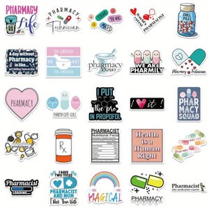 100 Nurse Stickers, Assorted Self Adhesive Waterproof Stickers ...