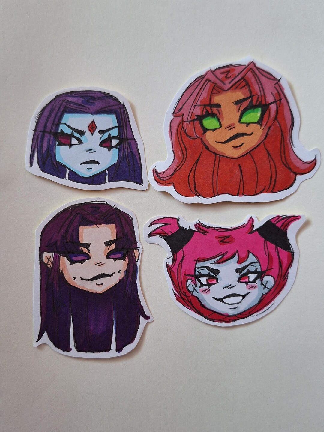 Superhero Teenage Titans Paper Stickers - Etsy