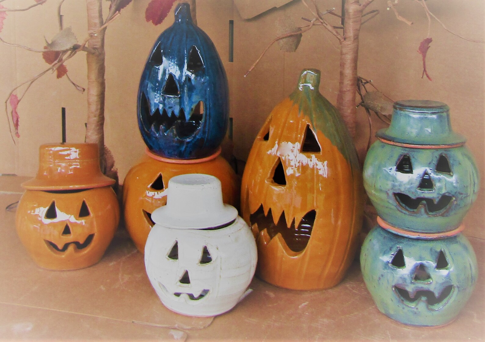 Pumpkin Jack O Lantern Ceramic for Lights - Etsy