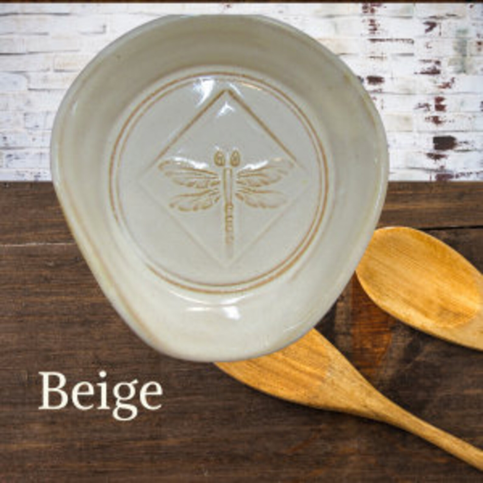 Spoon Rest With Dragonfly Handmade Pottery - Etsy
