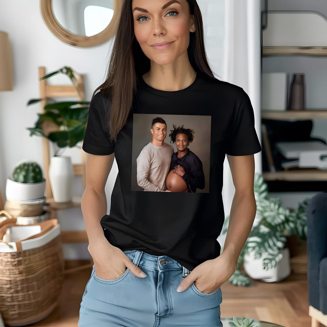 Christiano Ronaldo Ishow Speed Pregnant Tshirt, Ronaldo 7 and Ishowspeed Funny Shirt - Etsy