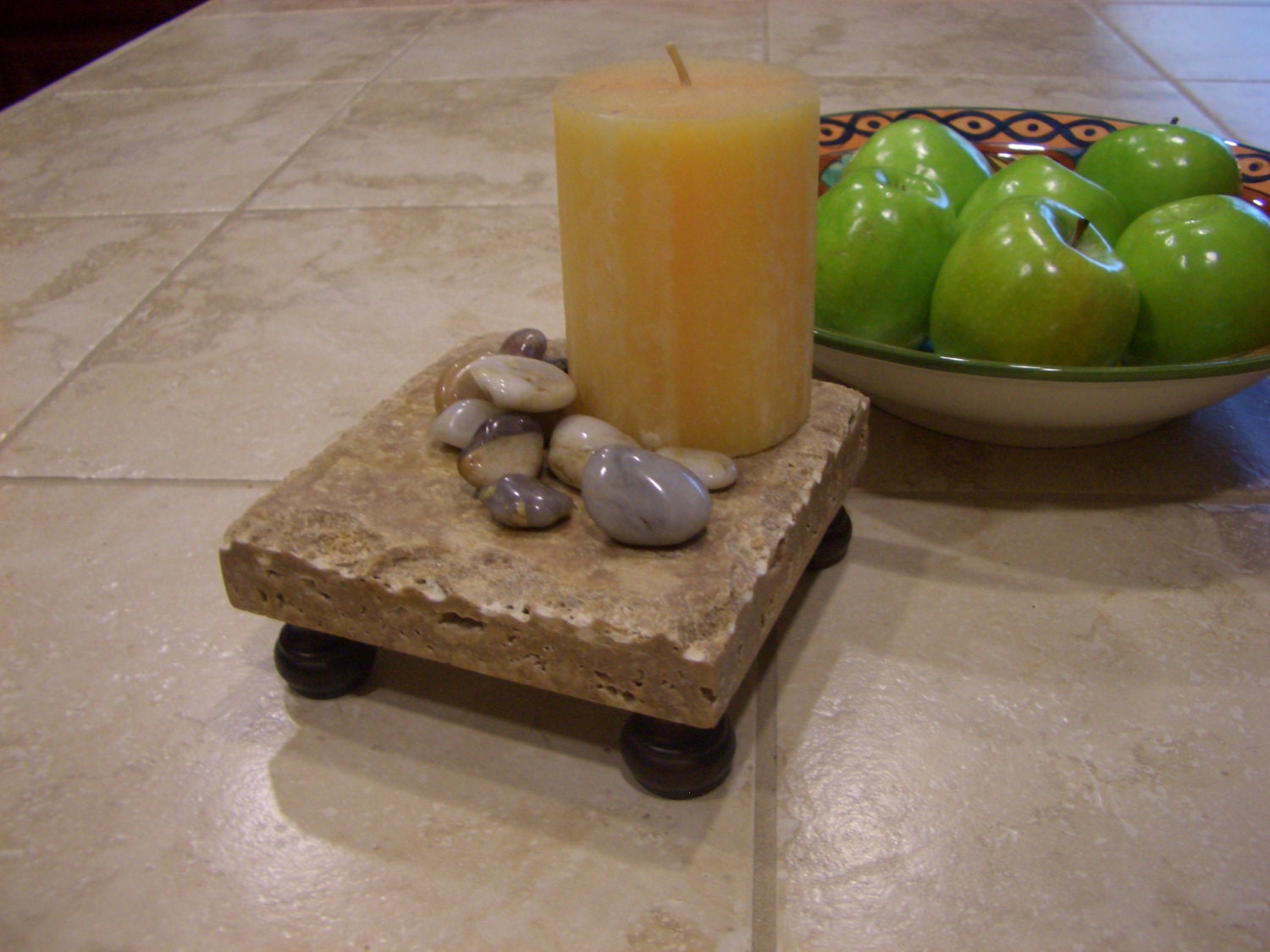 Deluxe Travertine Trivet / Display Pedestal / 6 X 6 - Etsy