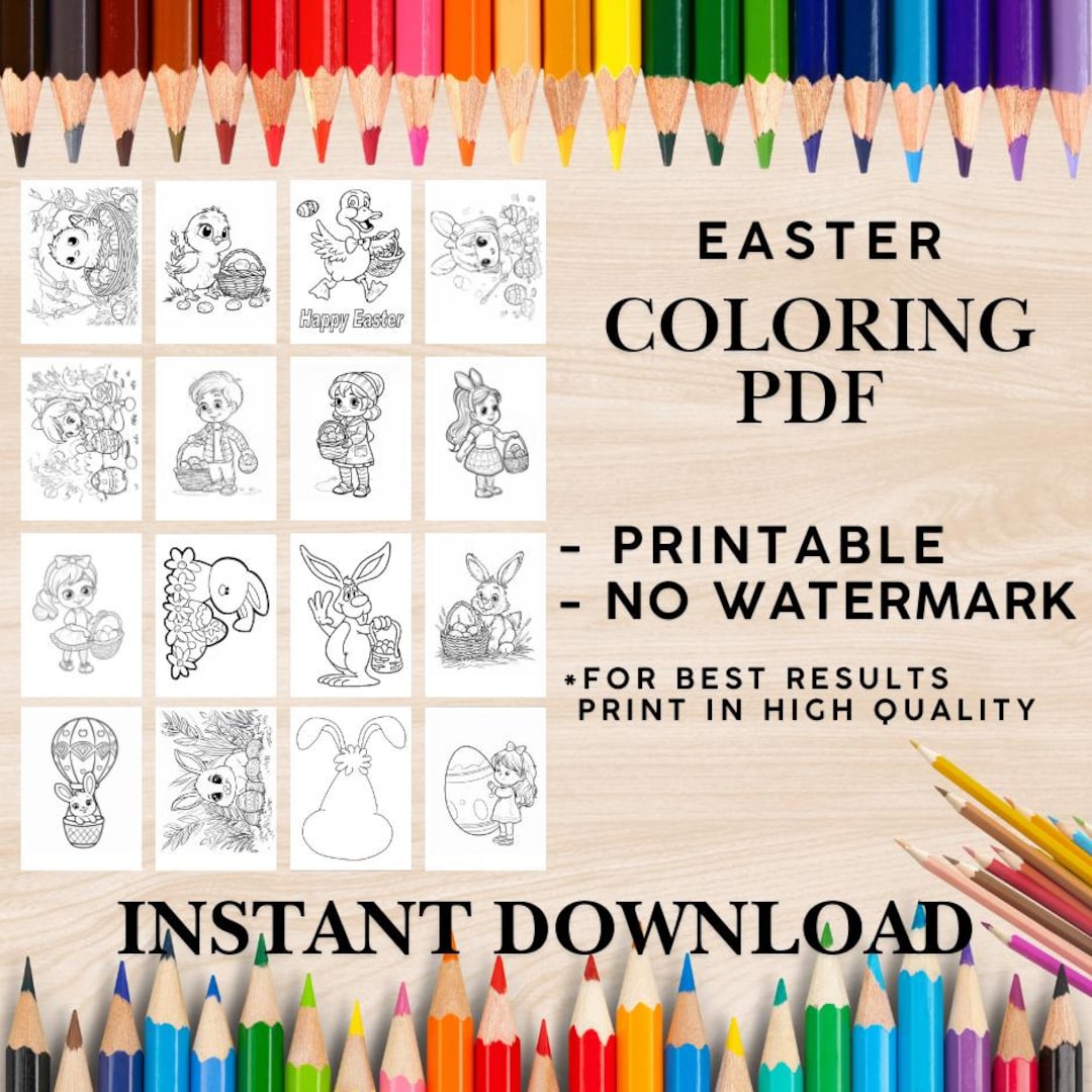 81 Fun Easter Coloring Pages – Instant Download - Etsy