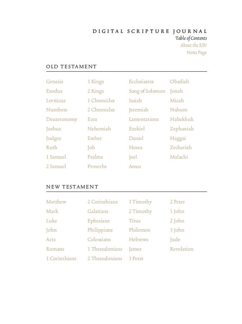 ESV Digital Holy Bible Scripture Journal Notes Portrait - Etsy