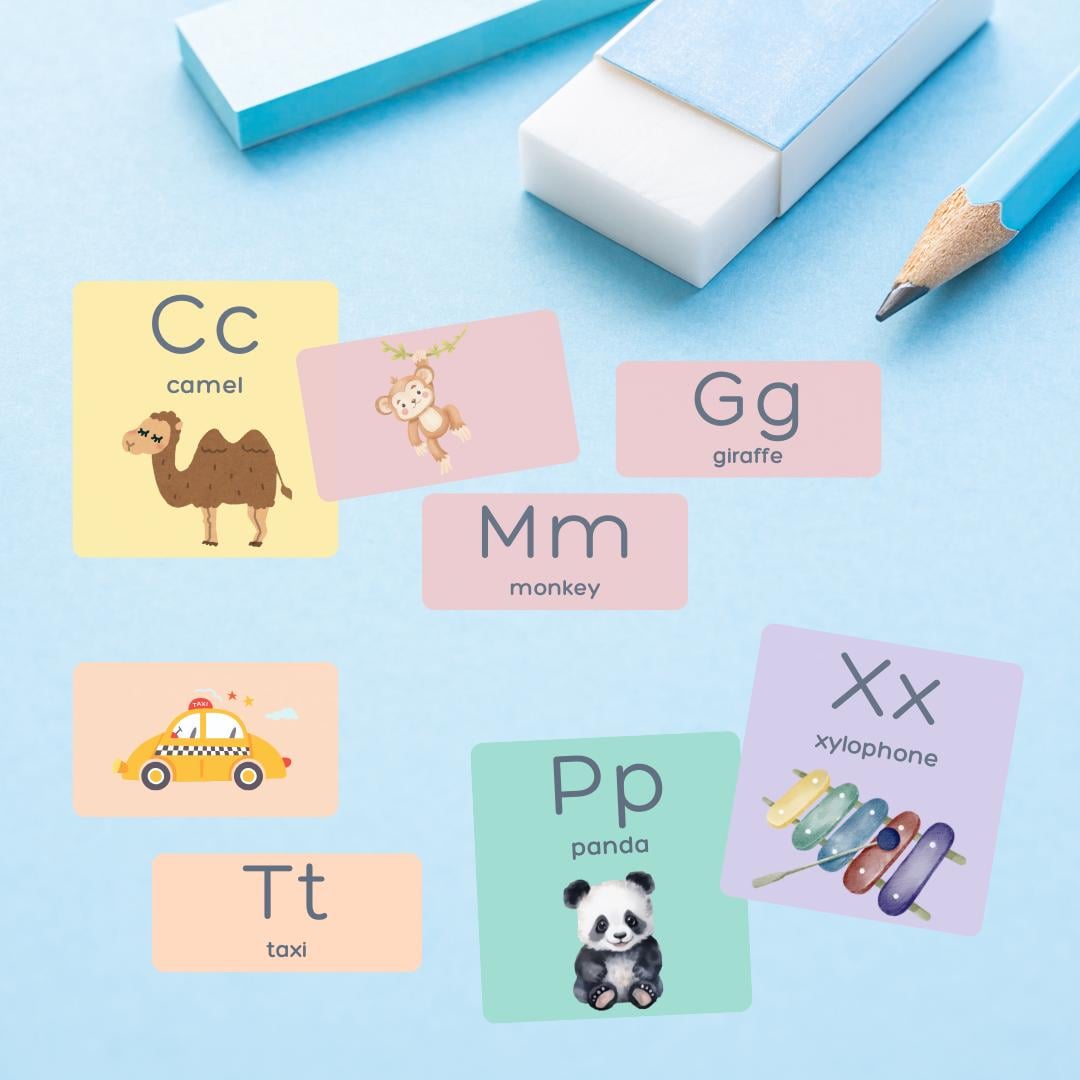 Kids Printable, Learning Alphabet Flashcard Bundle, Instant Download ...