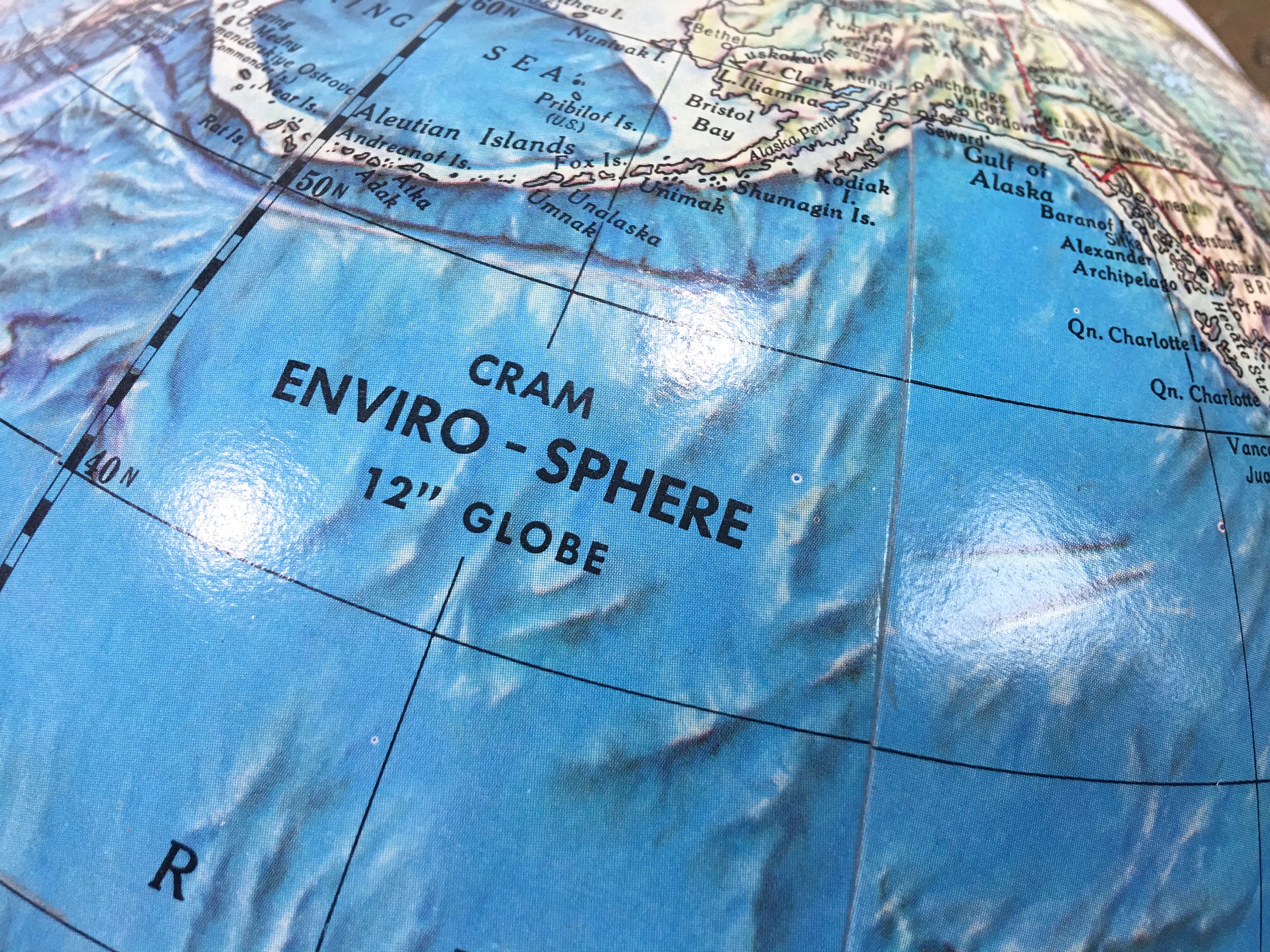 Vintage Globe Cram Enviro Sphere 12" Collectible Distressed Office Display 1980s Estimate - Etsy