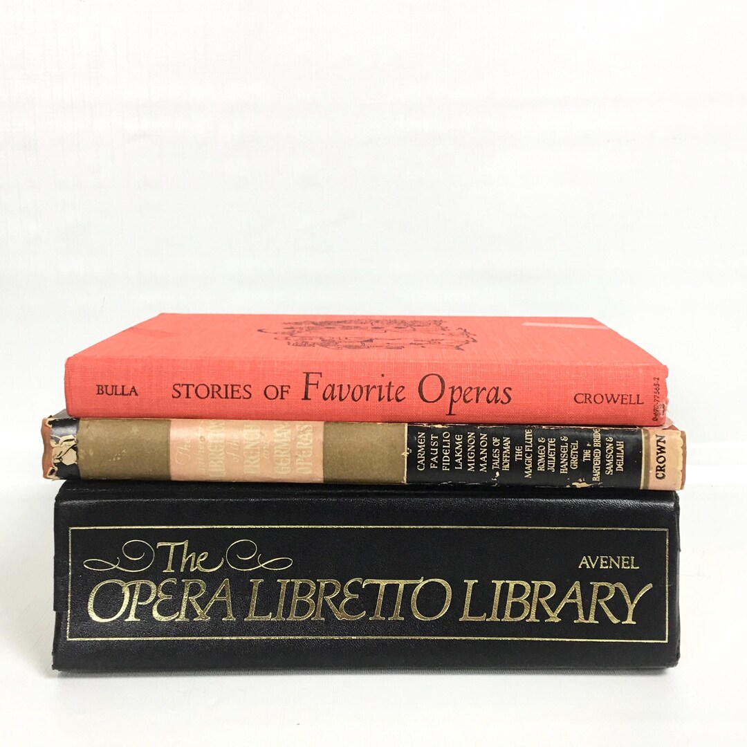 Vintage Opera Book Lot Shelf Filler 3 Books Collection Set of Three ...