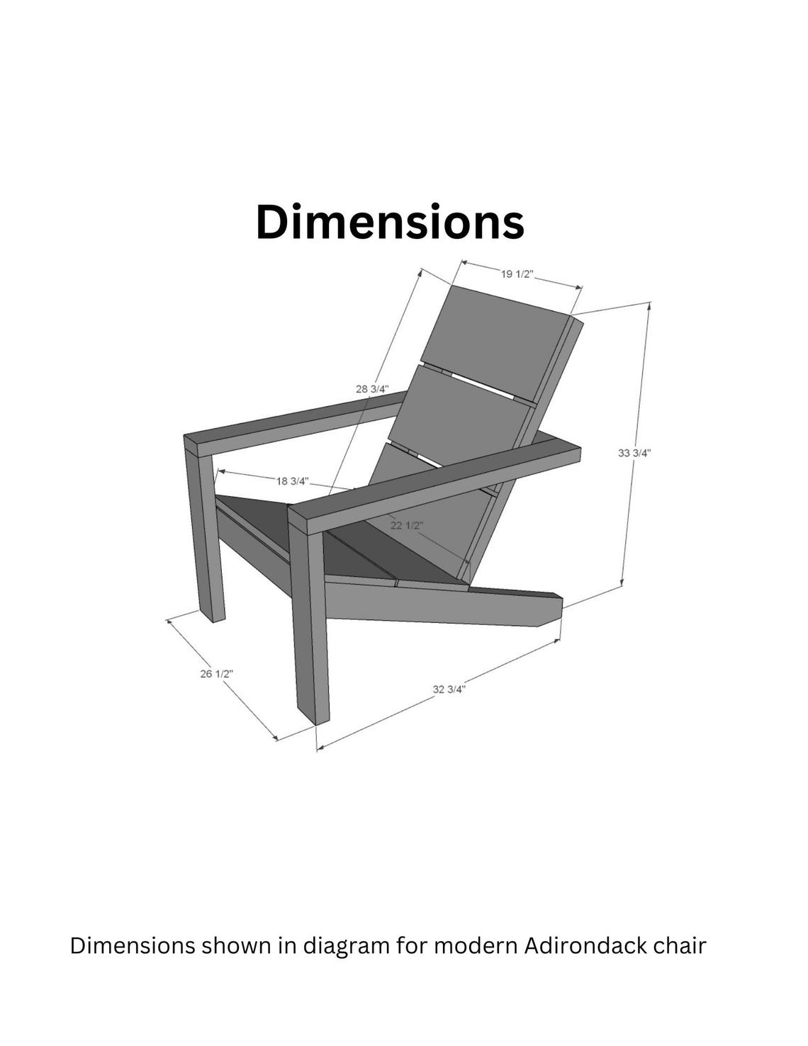 Classic Adirondack Chair Plans With Easy Build PDF Digital Download ...