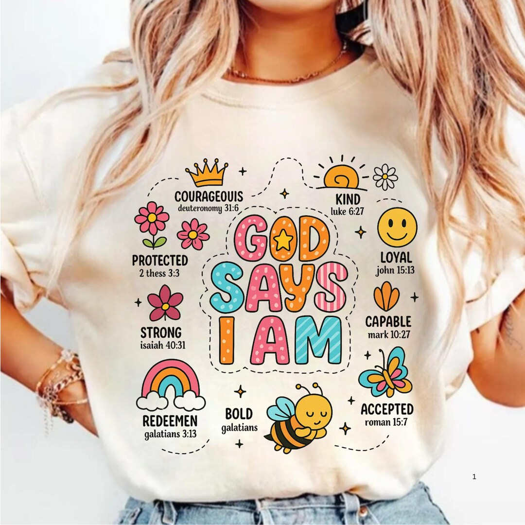 Preppy God Says I Am Png, God Every Day Preppy Christian PNG, Preppy ...
