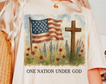 One Nation Under God PNG, 4th of July Christian Patriotic Sublimation ...