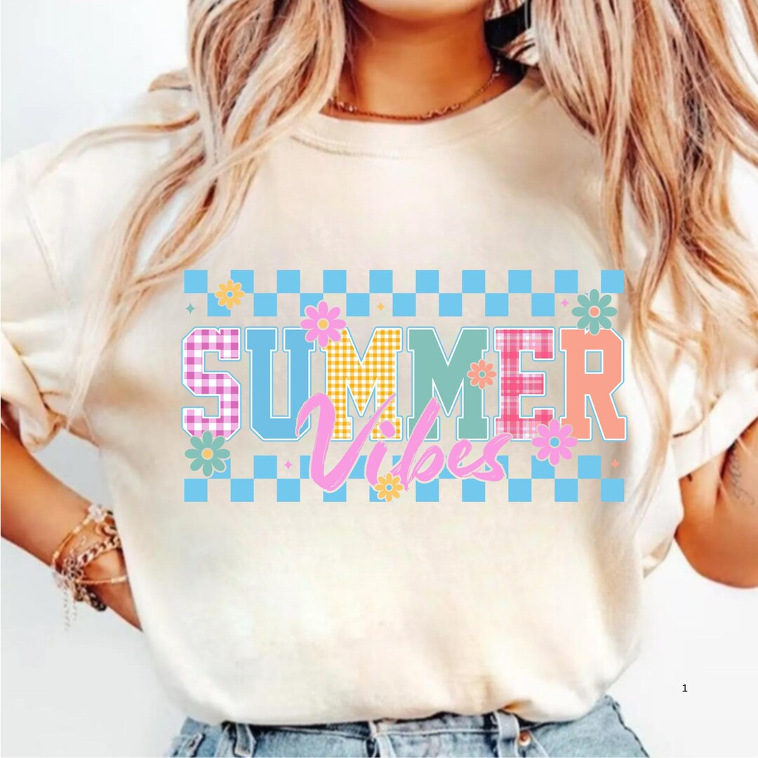 Summer Vibes PNG, Checkered Summer PNG, Retro Summer Png, Beach Png ...