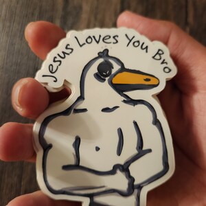 Buff Duck Sticker - Etsy