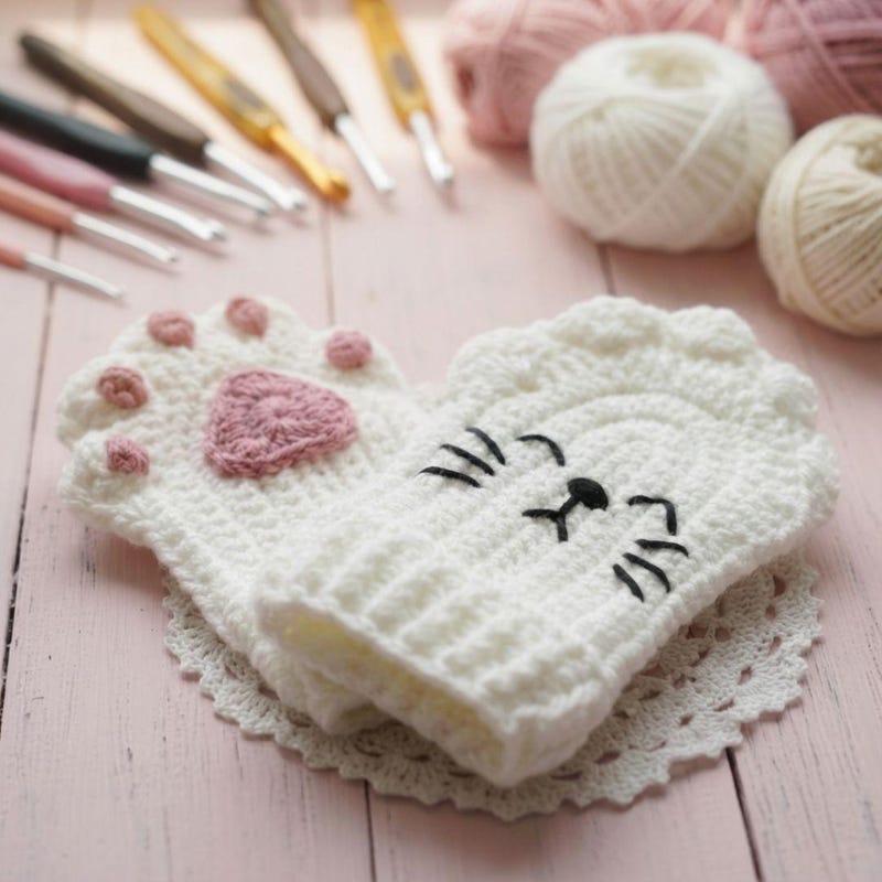 Cat Paw Mitten Pattern - Etsy