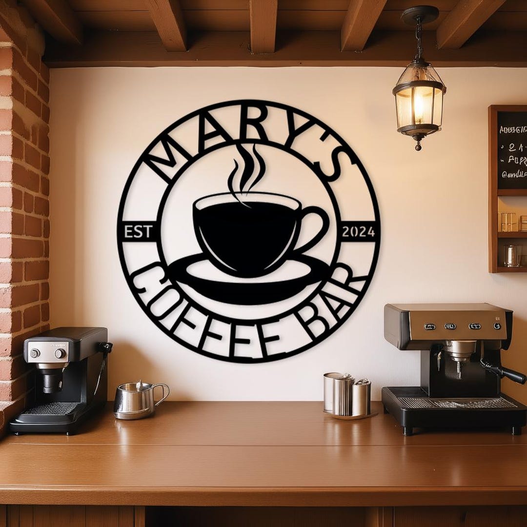 Custom Coffee Metal Sign,metal Cafe Sign,coffee Metal Wall Art,coffee ...