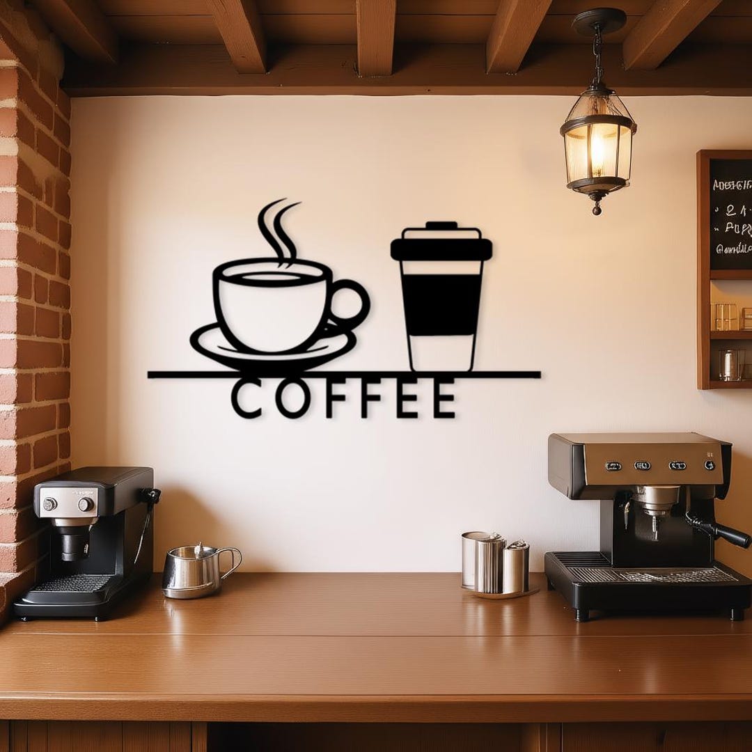 Personalized Coffee Bar Sign for Kitchen, Custom Coffee Decor, Coffee ...