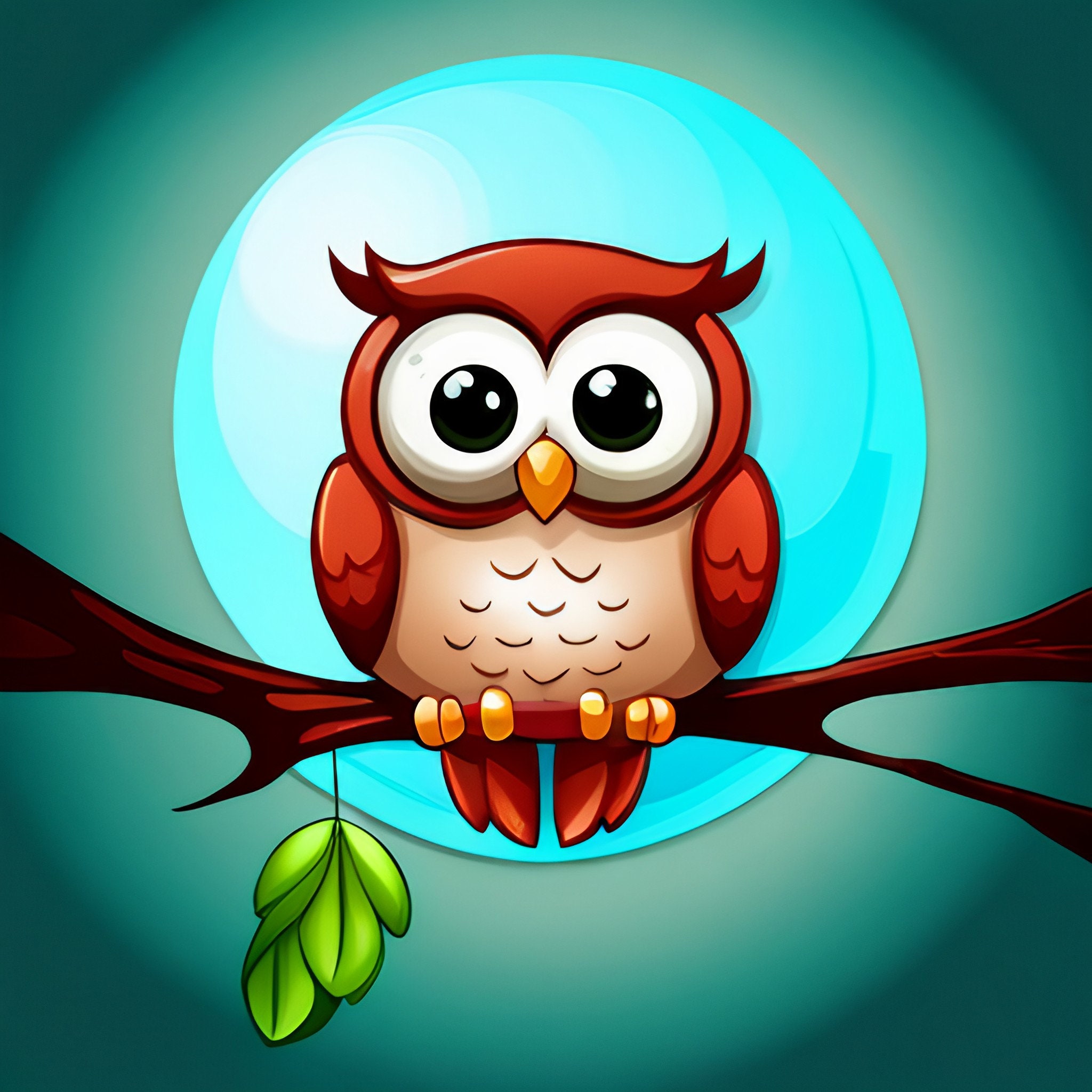 21 Cute Owl Graphics, Owl Digital Art - 21 JPG Files For: Printing ...