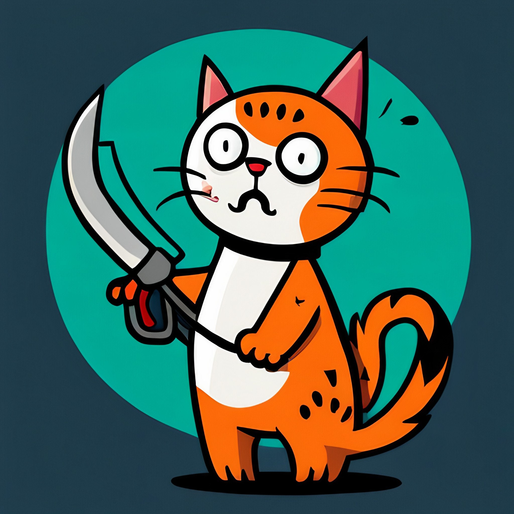 15 Psycho Cat With a Knife Graphics, Psycho Cat Digital Art - 15 JPG ...