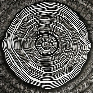 13 Pen and Ink Drawings of Woodcut Tree Rings, Tree Ring Art - 13 JPG ...