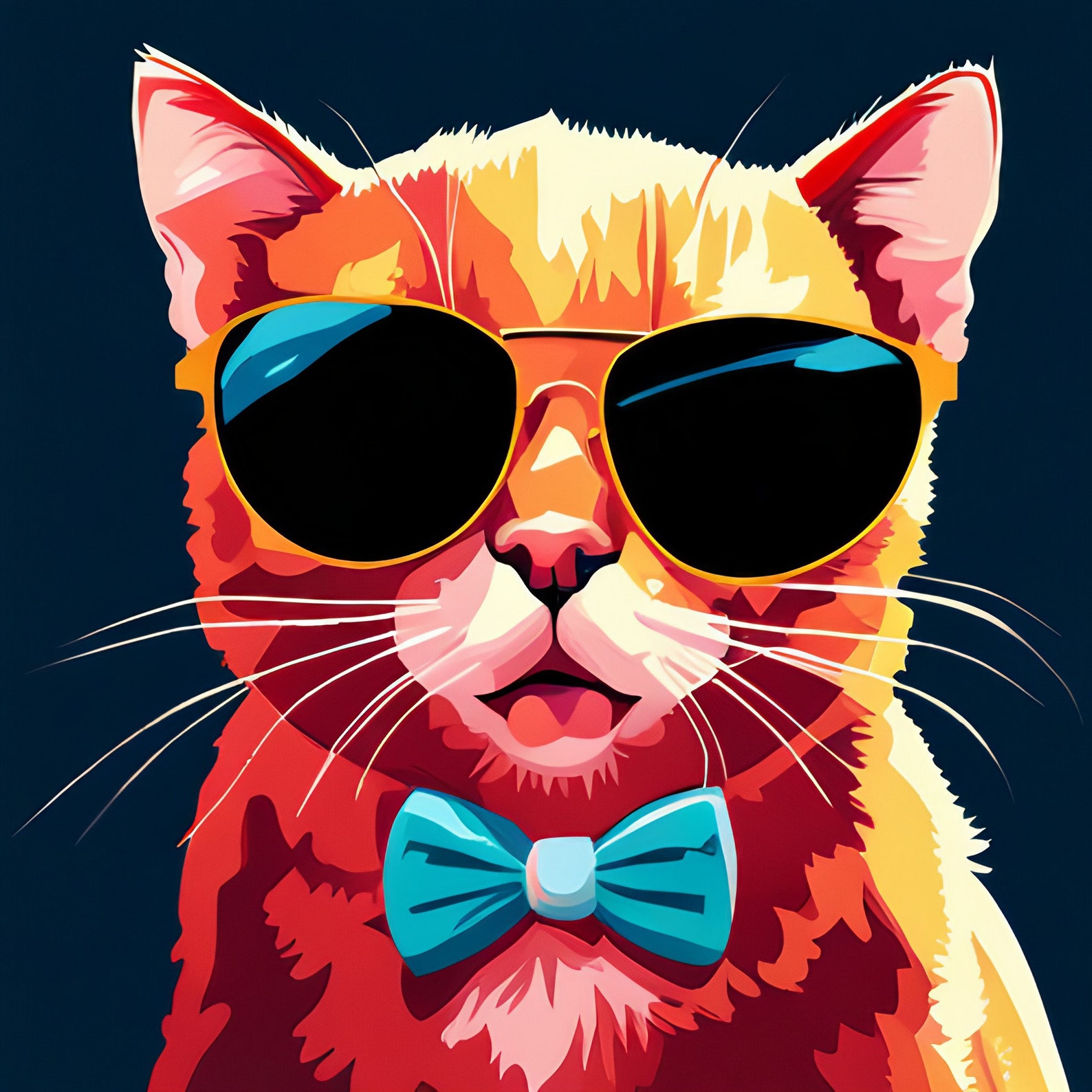 21 Cool Cat in Sunglasses Graphics, Cat With Sunglasses Digital Art ...