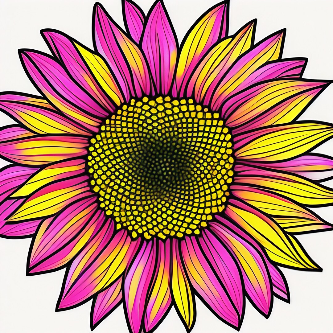 5 Sunflower Graphics, Sunflower Digital Art - 5 PNG Files For: Printing ...