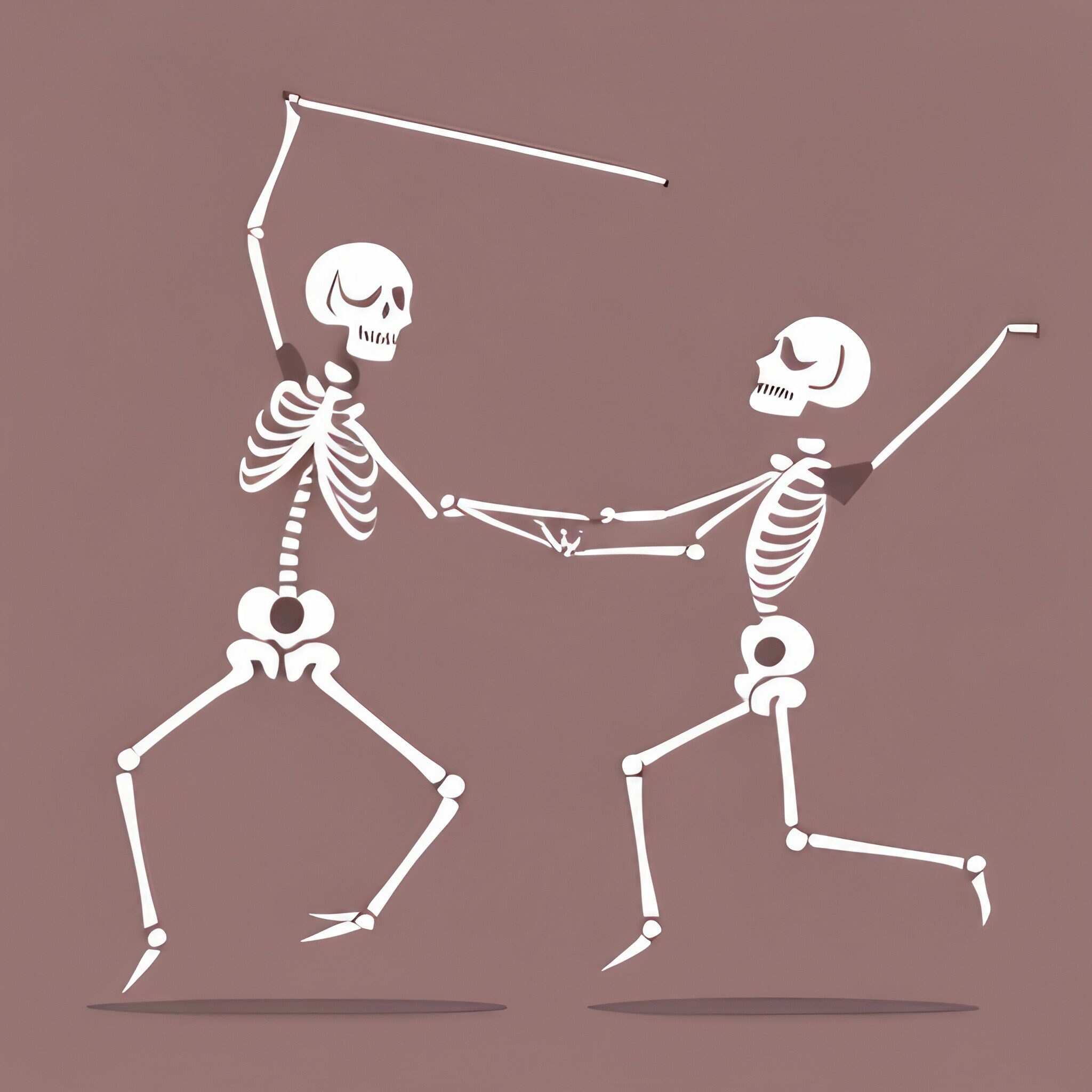 Skeleton Dancing, Skeleton Digital Art - Dance Macabre - Skull Art - 7 ...