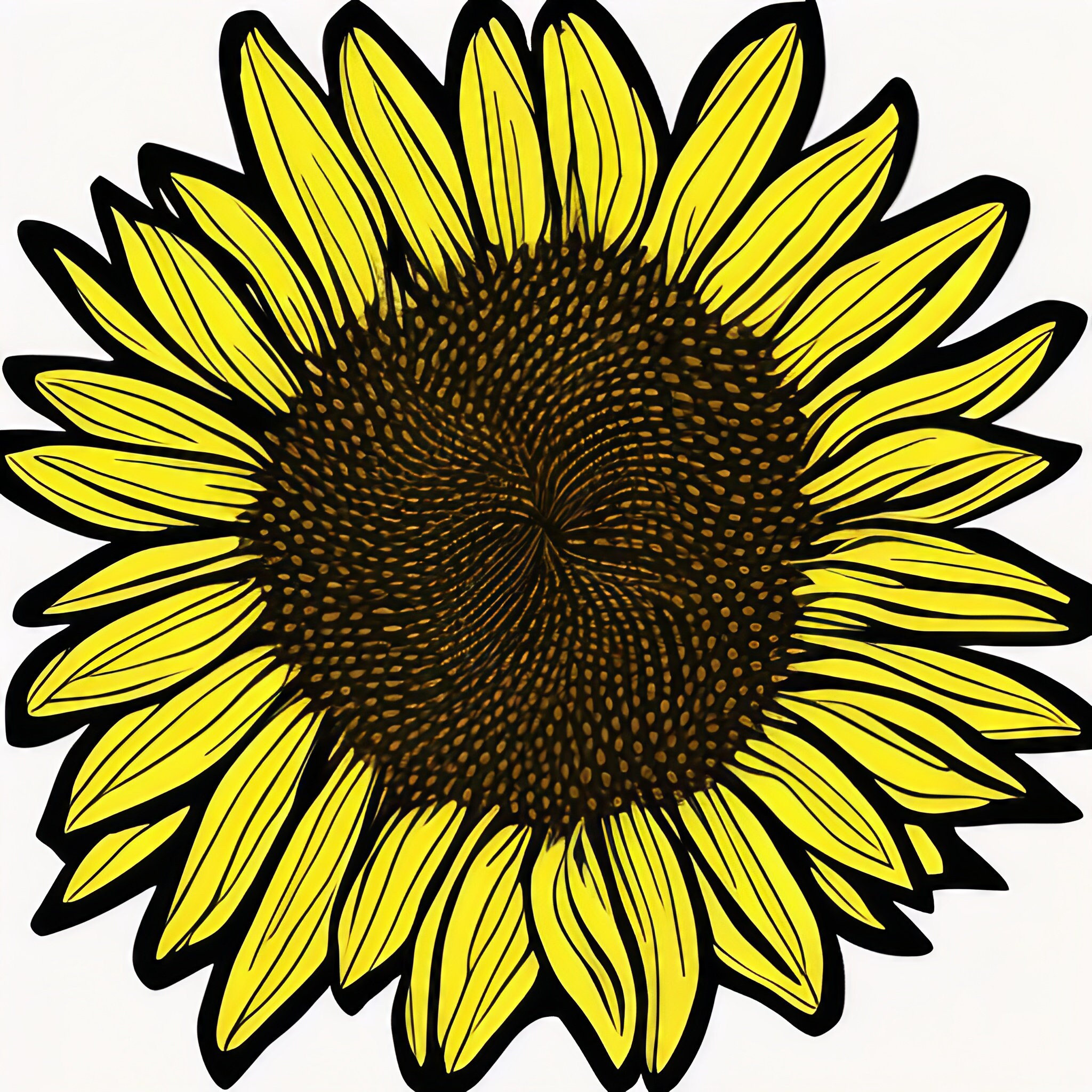 5 Sunflower Graphics, Sunflower Digital Art - 5 PNG Files For: Printing ...