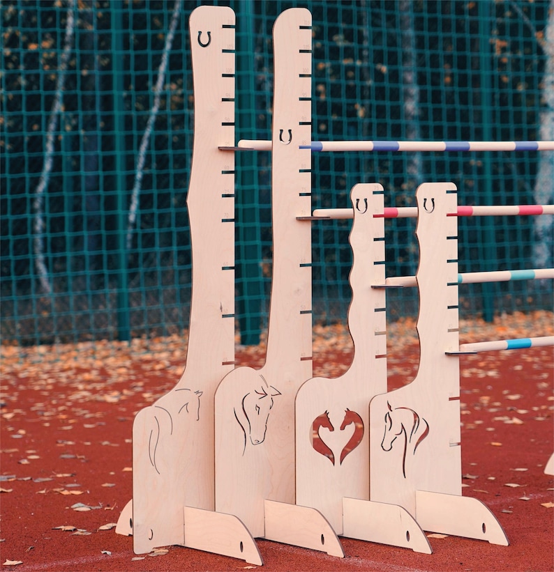 Hobby Horse Obstacle Set 2x110 2x75cm, Kids Garden Jumping Hurdles ...