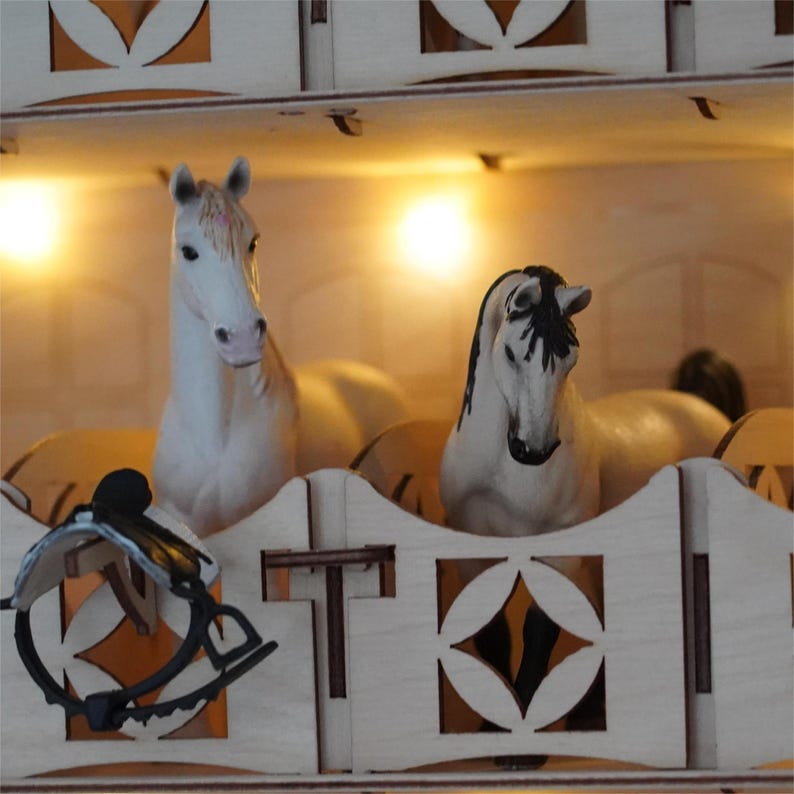 Stables SET 72 Stalls-horse Stable-wooden Barn-toy-pferdestall Holz ...