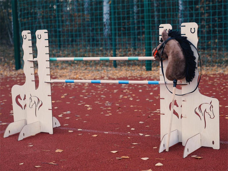 Hobby Horse Obstacle Set, Kids Garden Jumping Hurdles, 2x75cm Amazing ...