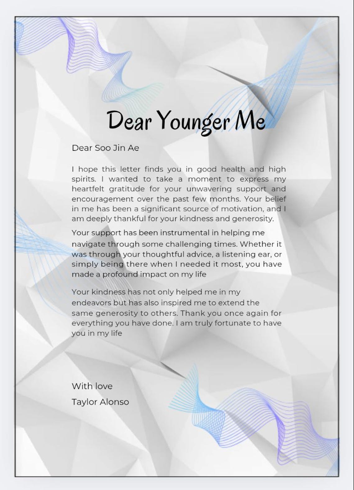 Fully Customized Handwritten-style Letter | Personalized for Any ...