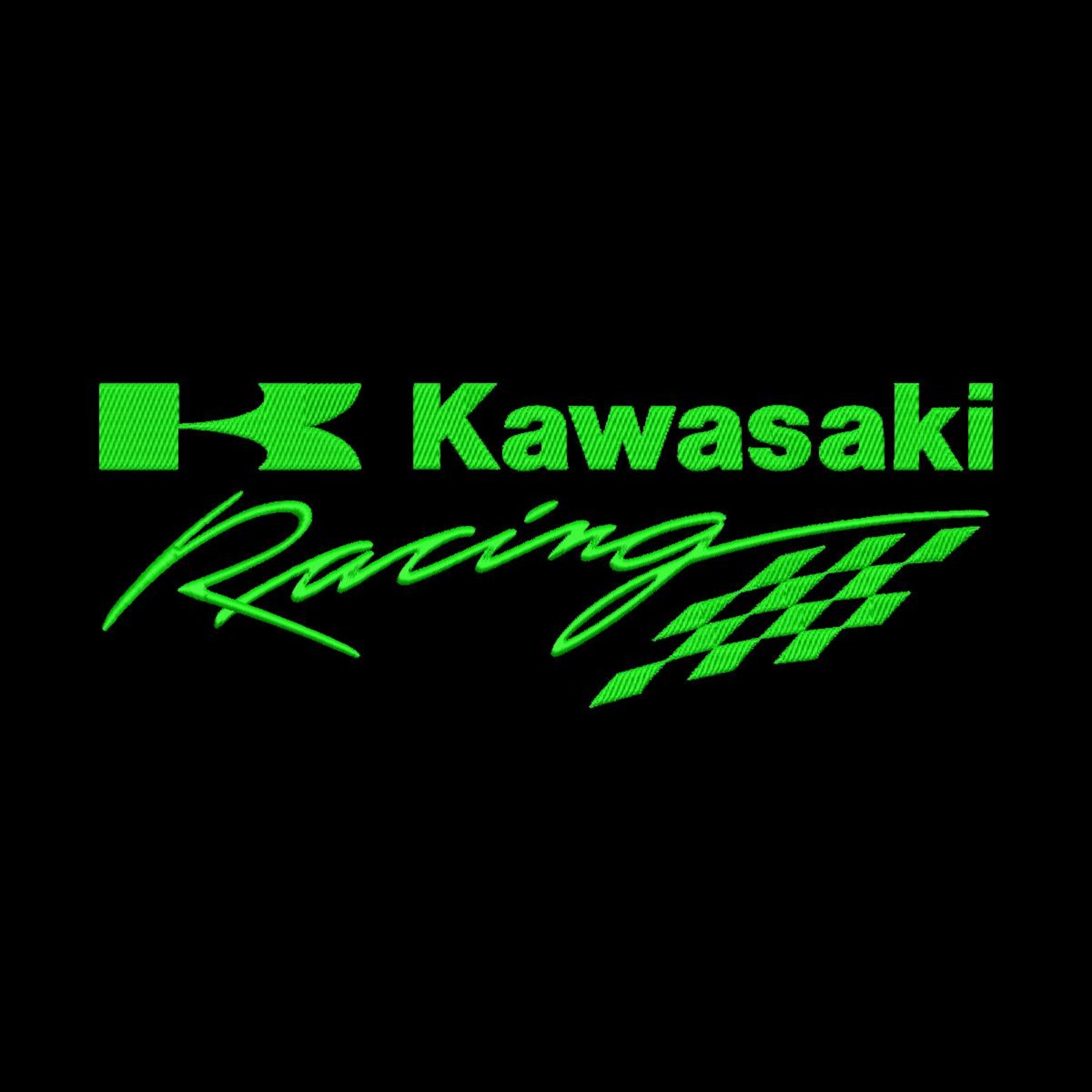Kawasaki Racing Embroidery Logo Design - Etsy