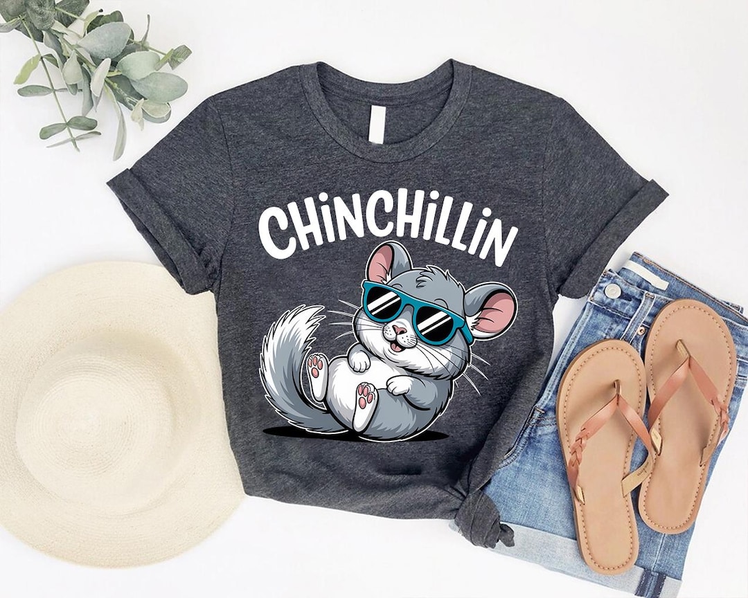 Chinchillin' Chinchilla T-shirt: Funny Rodent Graphic Tee - Etsy
