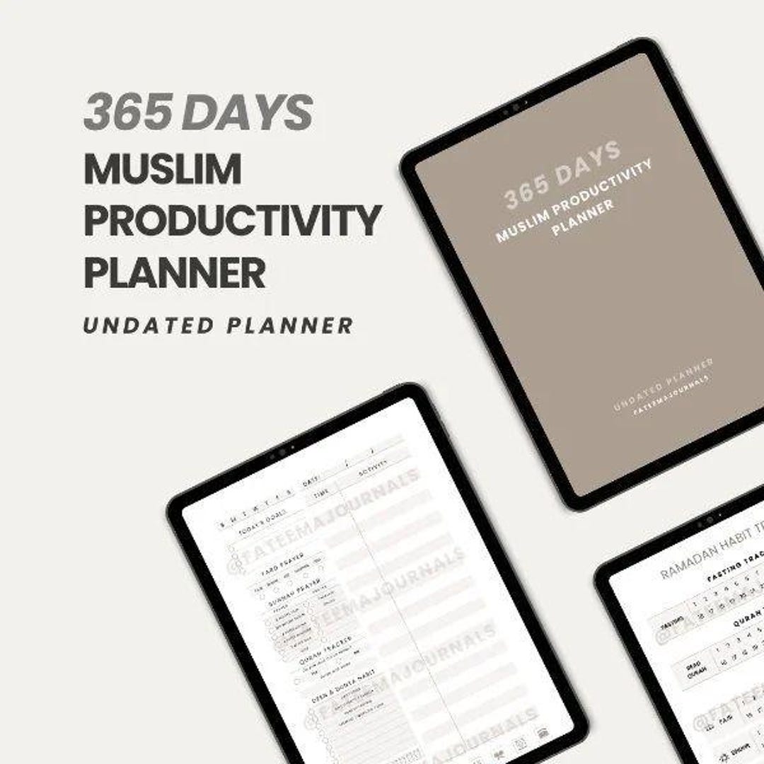 365 Days Digital Muslim Productivity Planner | for Goodnotes ...