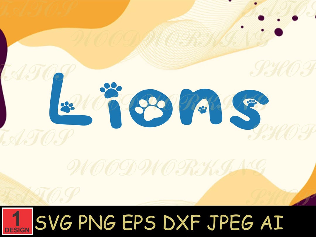 Lions Paw Svg, Lions Paw Print Svg, Lions Svg Cut Files, Paw Print ...