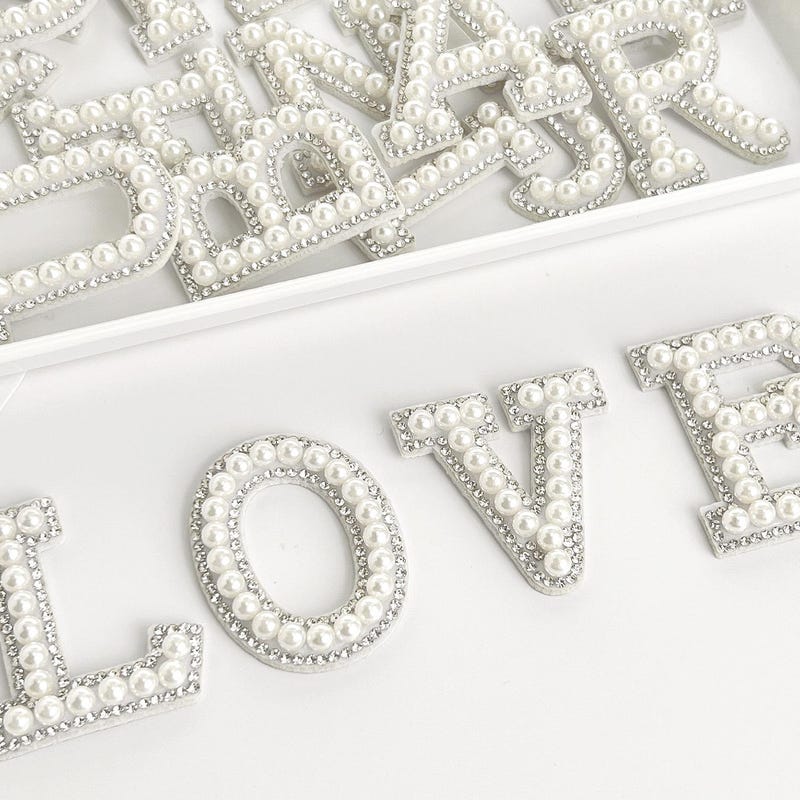 Pearl Iron on Letters - Etsy
