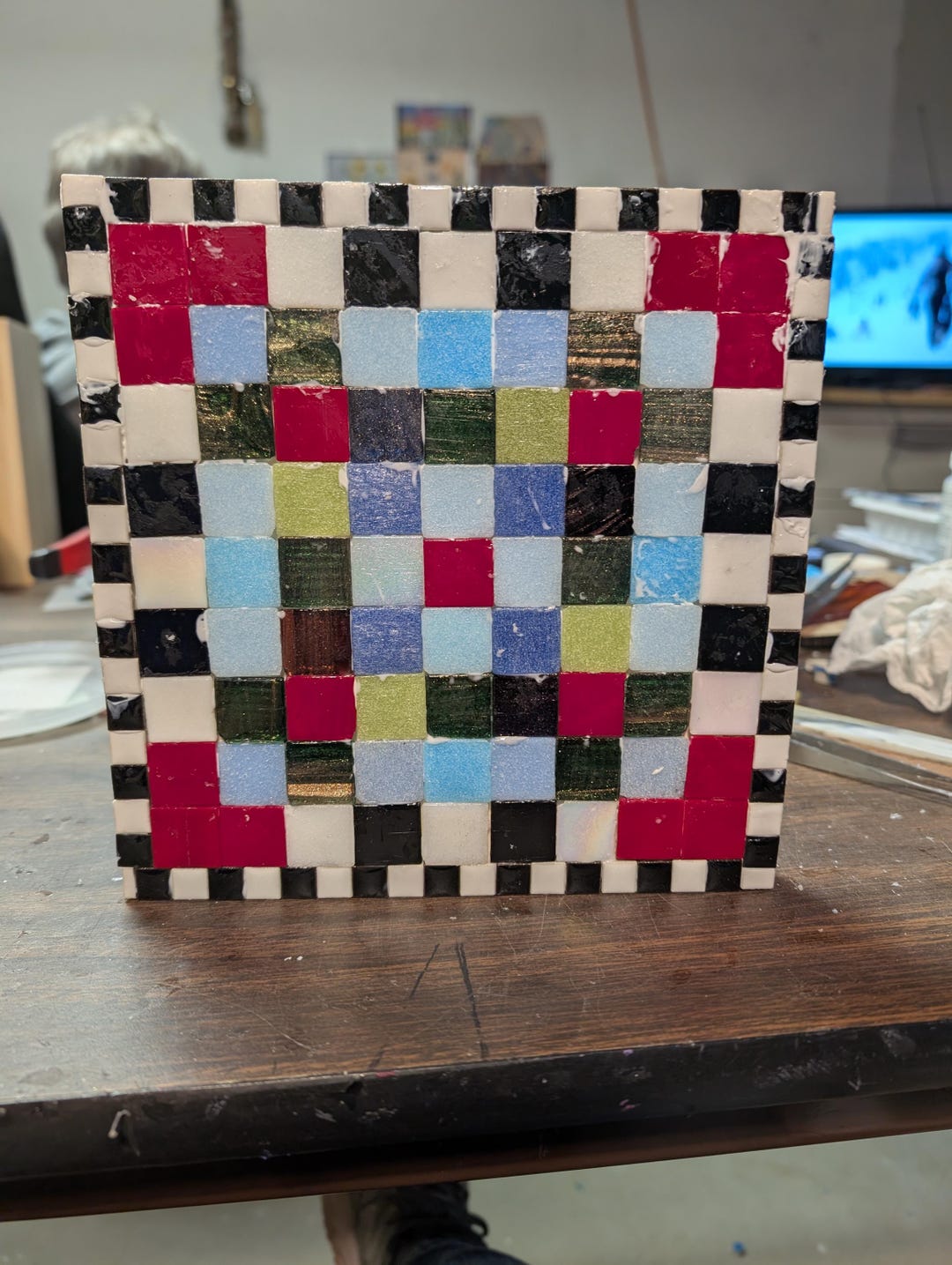Mosaic Trivets, Square Glass Pieces - Etsy