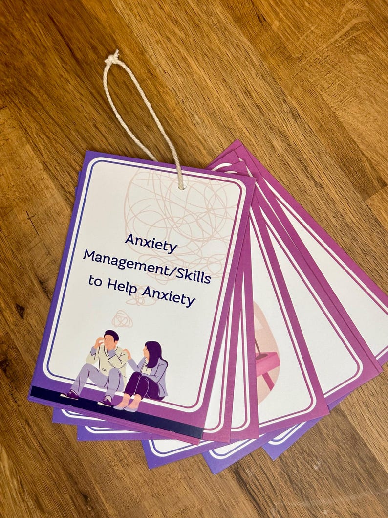 Anxiety Skills Cards, Anxiety Techniques, Stress, Mental Health, Trauma ...