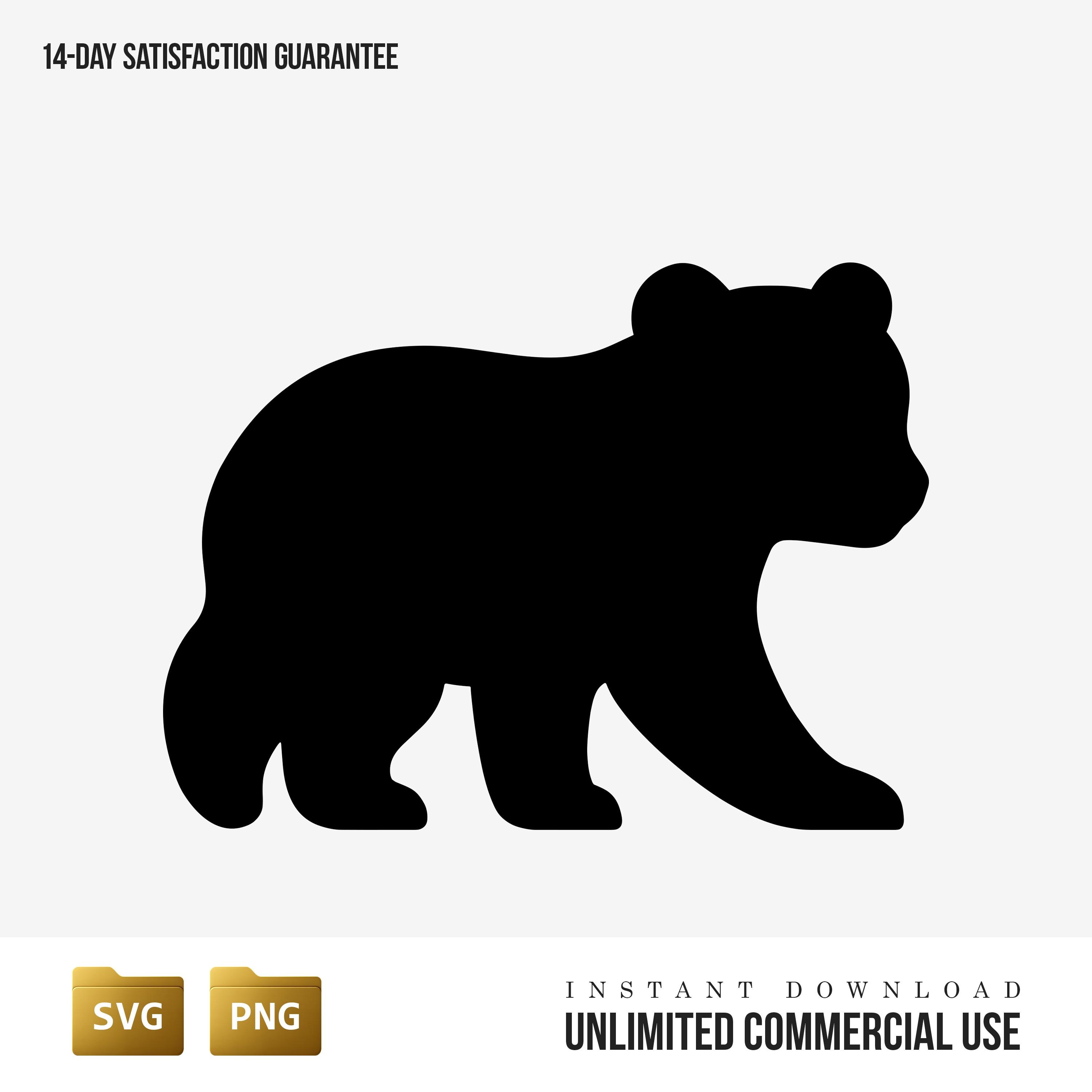Bear Cub SVG | Black Bear Cub Silhouette | Bear Cub Silhouette PNG ...