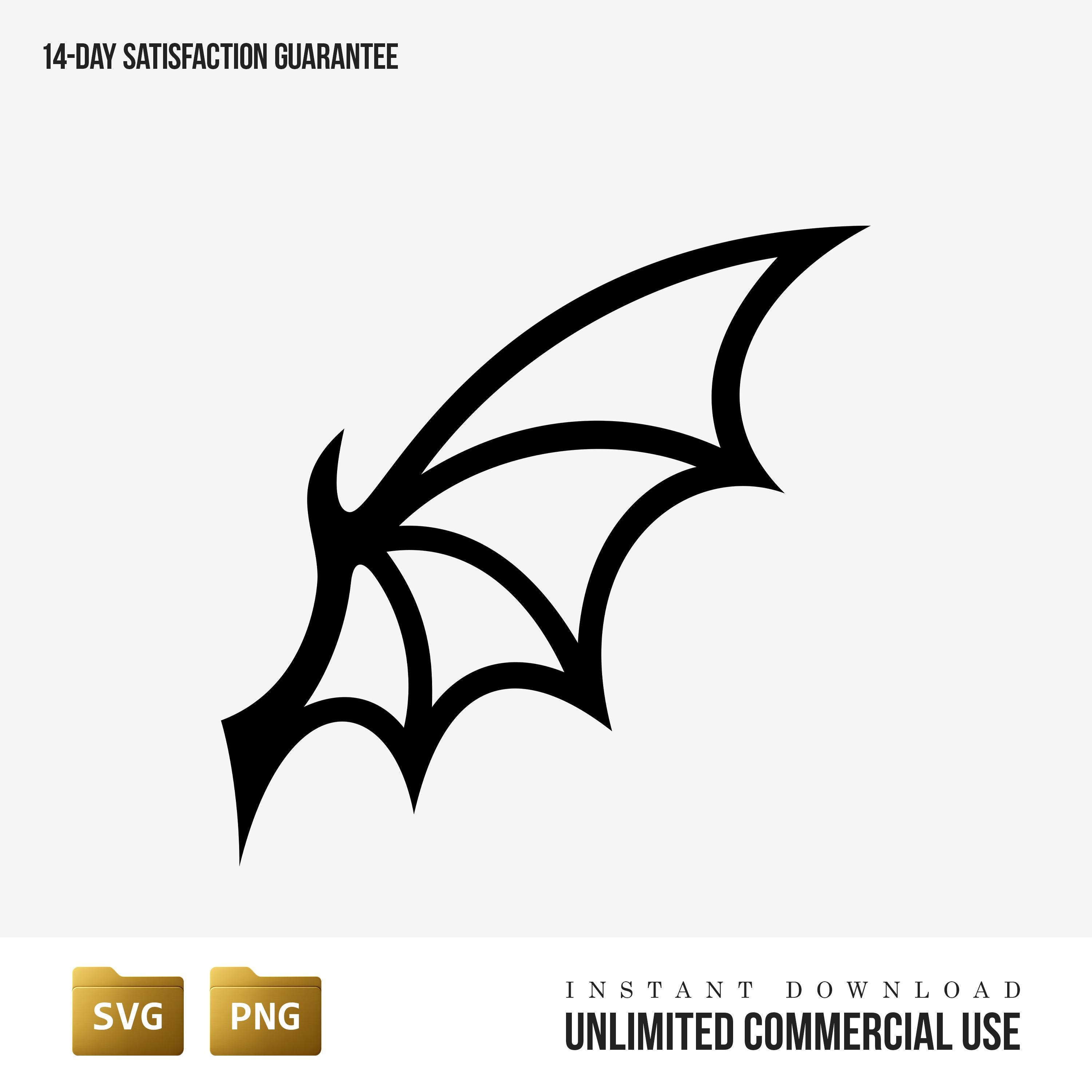 Bat Wing SVG PNG Set – Left & Right Wings + Paired Bat Wings ...