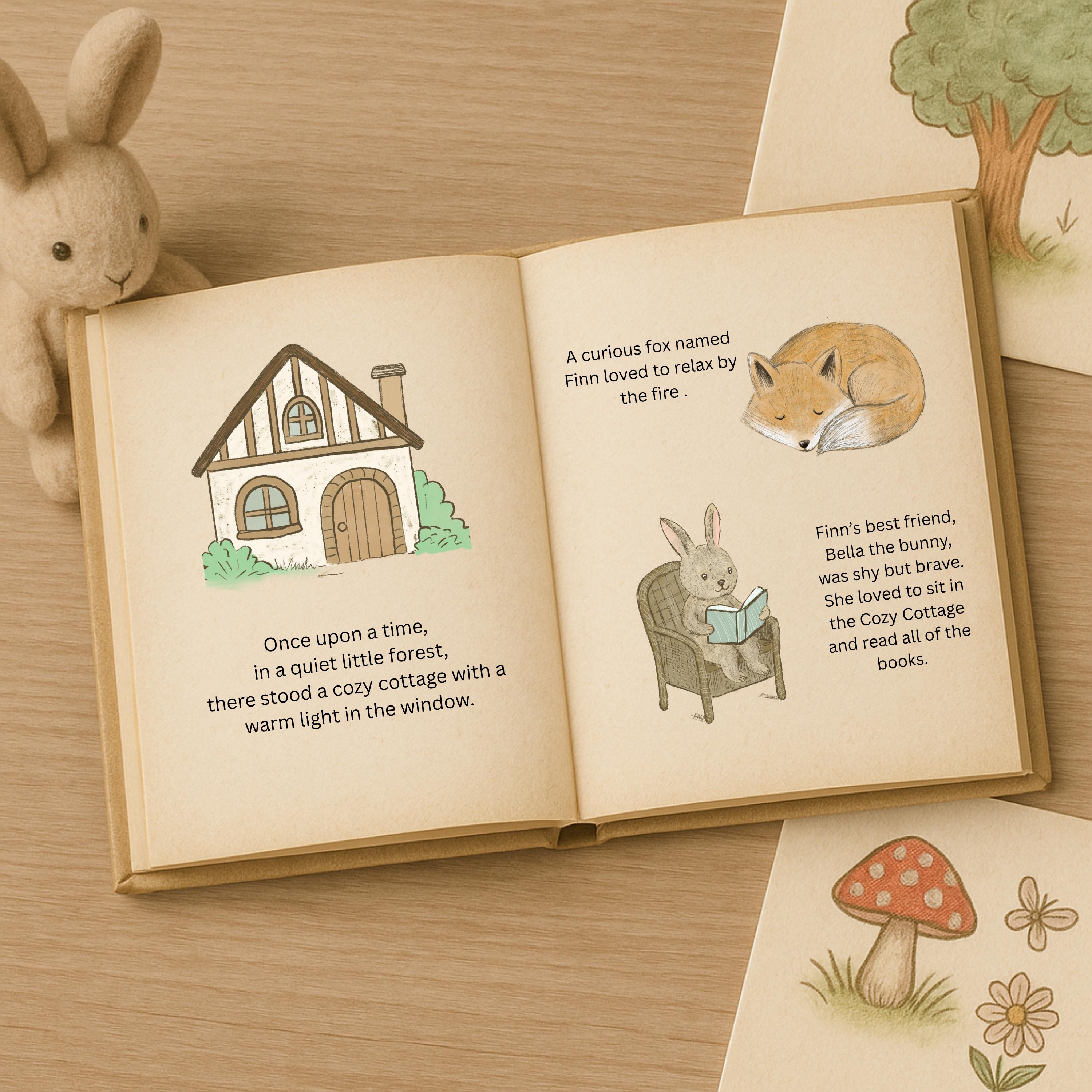 Storybook Illustration Clipart PNG, Hand Drawn Woodland Animals, Bunny ...
