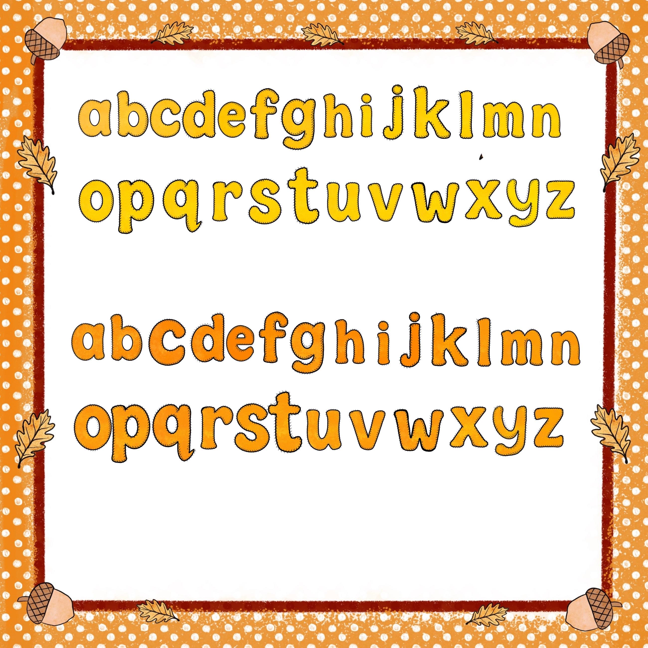 Fall Alphabet PNG Bundle, Coquette Aesthetic Letters, Preppy Font PNG ...