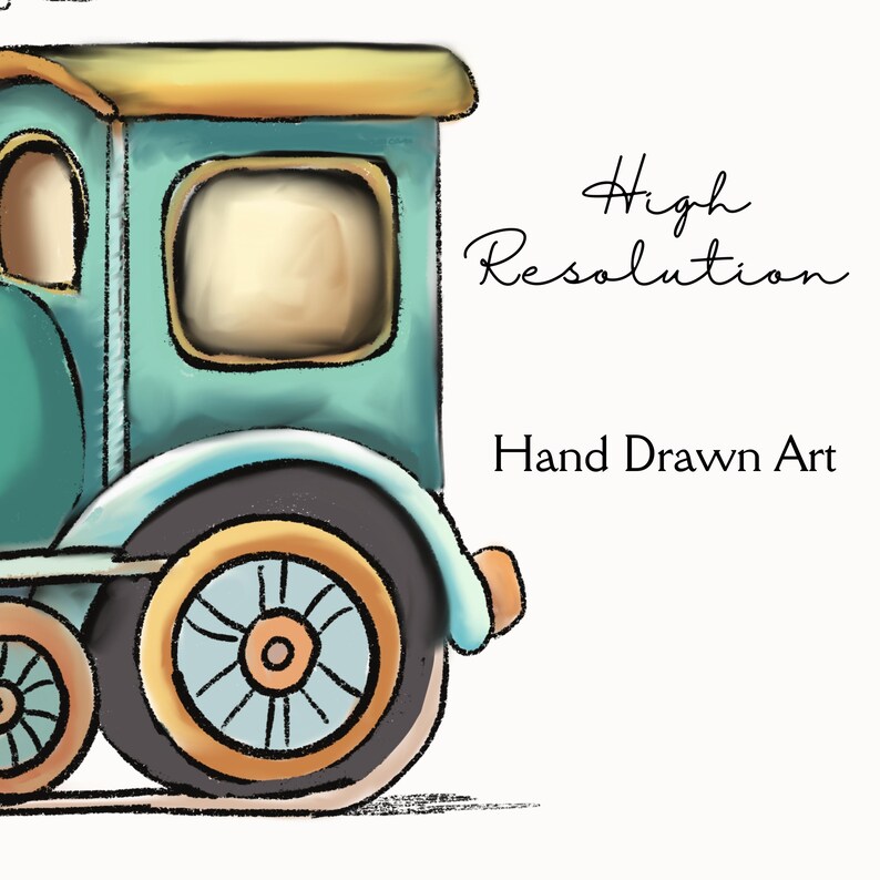 Vintage Transport Watercolor Clipart, on the Move Collection, Hand ...