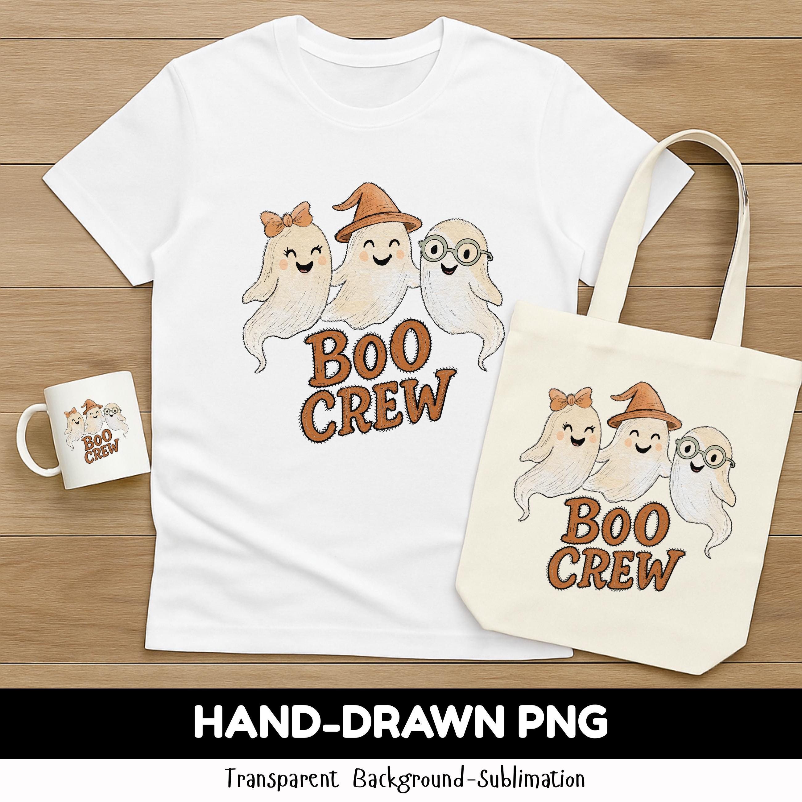 Halloween Ghost Clipart, Boo Crew Ghost Png, Cute Pastel Ghost ...