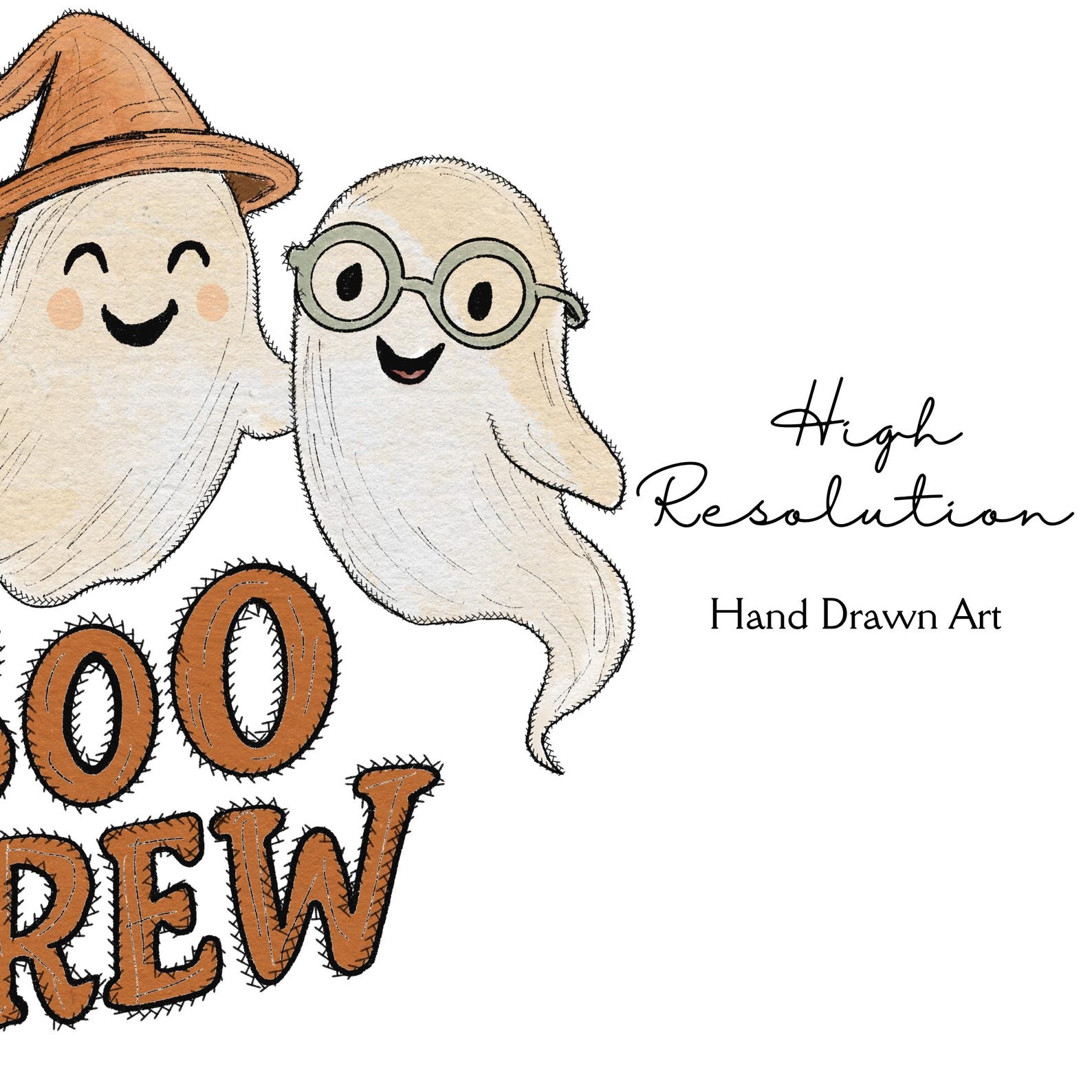 Halloween Ghost Clipart, Boo Crew Ghost Png, Cute Pastel Ghost ...