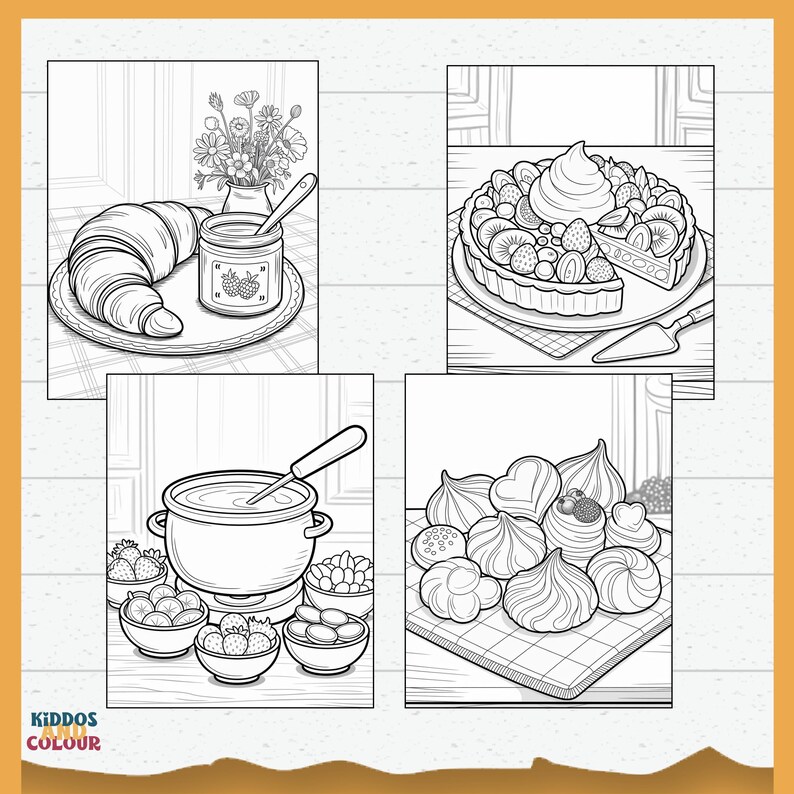 35 Sweet Treats Colouring Pages for Kids | Printable Dessert Colouring ...