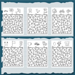 25 Printable I Spy Letters Activity for Preschool Kids Fun Alphabet ...