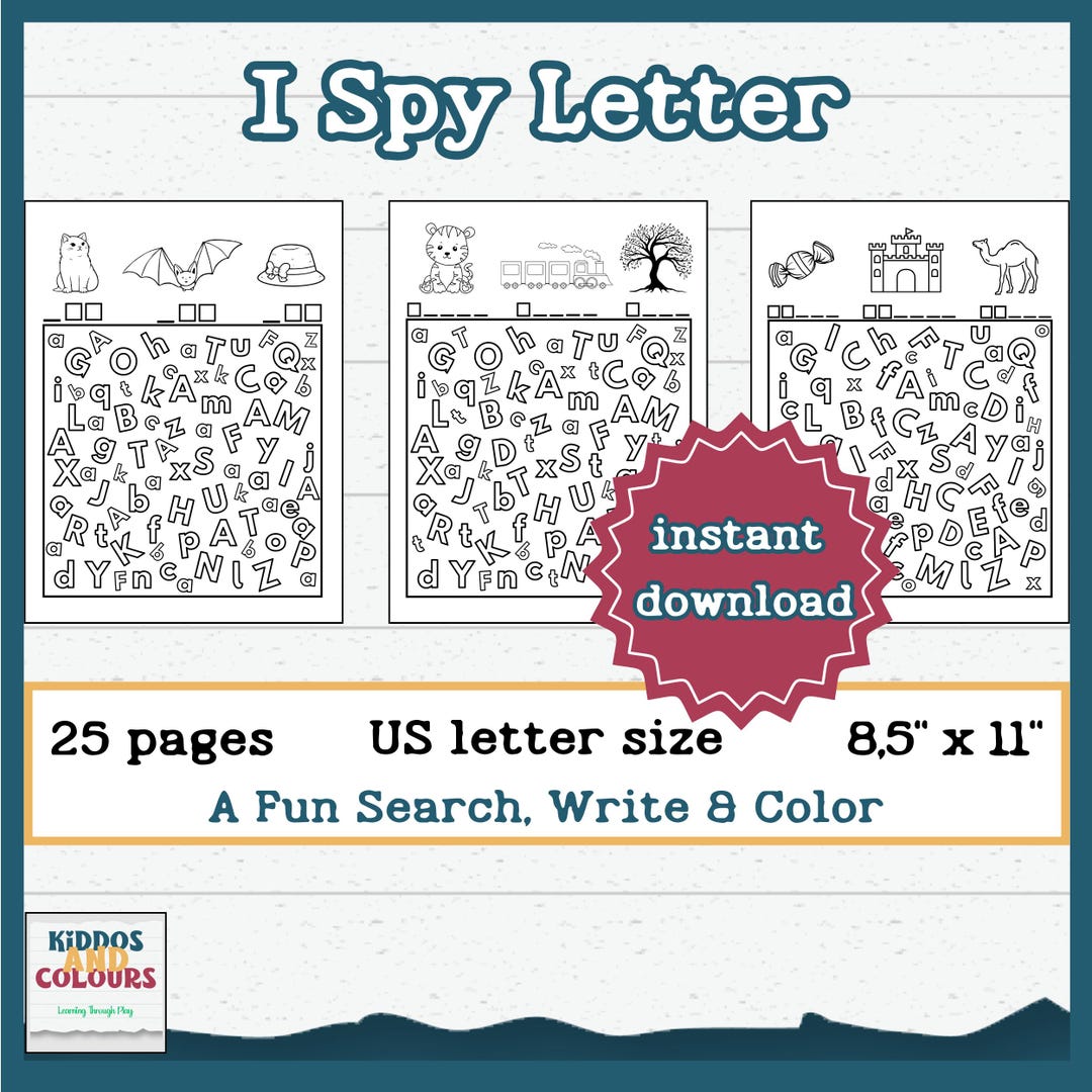 I Spy Letters | Kids Printable Activity | Find the Letter Worksheet ...