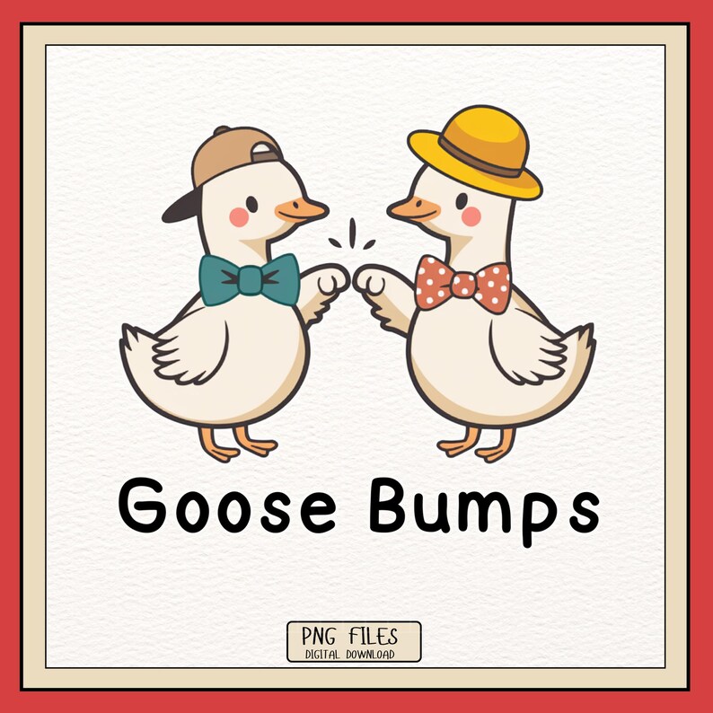 Funny Goose Bumps PNG | Cute Goose Friends Clipart | Digital Goose ...