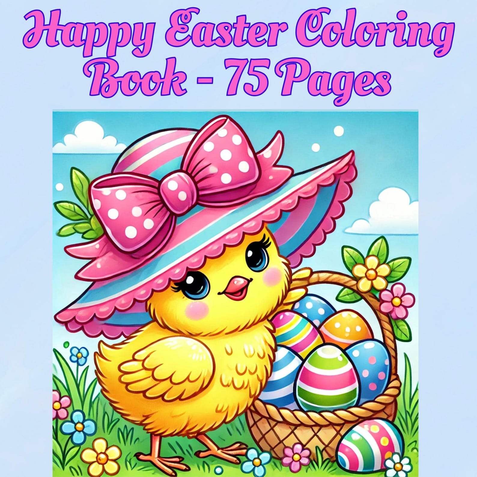 75 Easter Coloring Pages – Printable Coloring Book for Kids & Adults ...